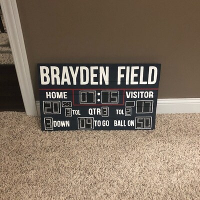Football Scoreboard All Sizes Personalized Sports-themed Room & Nursery ...