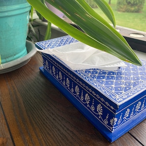 Wooden Tissue Box for Refill Rectangular Tissue Holder Reusable Storage ...