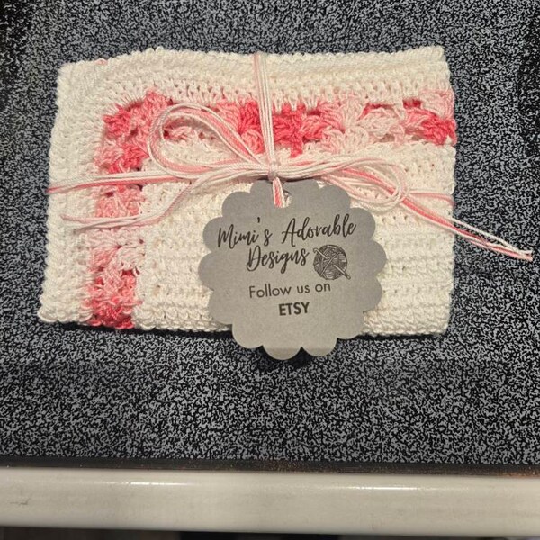 CHRISTMAS / Plain Red & Green Edge Dishcloths / Dish Rags / 100% ...