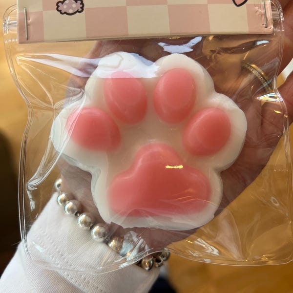 Peachy Cat Paw Squishy Toy | Hand-made | Stress Reliever | Slime Toy - Etsy