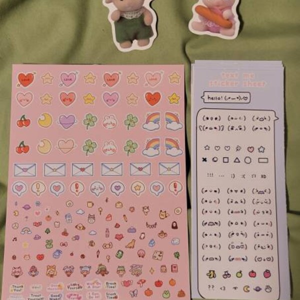 Cleffa Pink Friends Deco Sticker Sheet Cute Kawaii Aesthetic Nostalgia ...