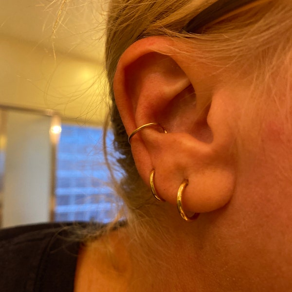 Amethyst Wire Wrapped Conch Ear Cuff, Sterling Silver, 14k Gold Filled ...