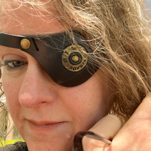 US Flag Distressed Leather Eye Patch With Adjustable Buckle | Etsy