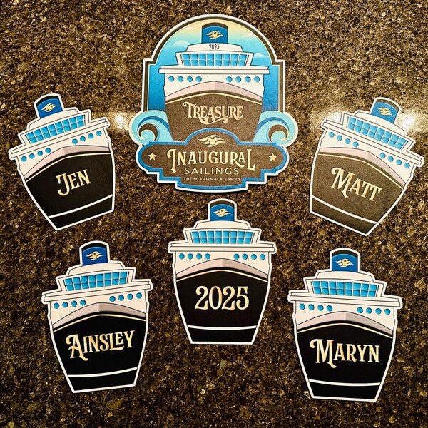 Our 1st Disney Cruise Ship Name Tag Family Magnet Personalized Disney ...