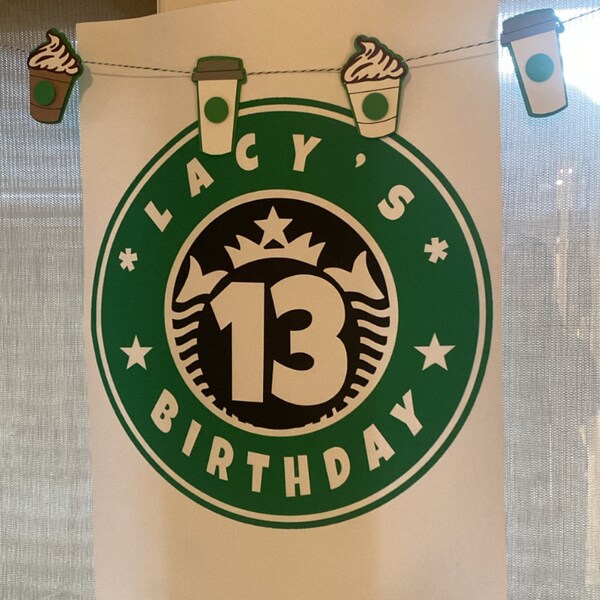 Coffee Birthday Banner -coffee Bar Banner - Coffee Birthday Party ...