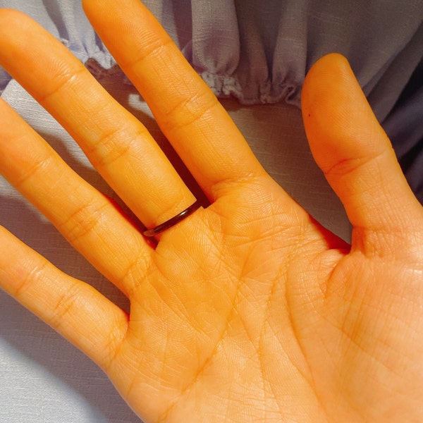 Simple Black Ring, Thin Black Ring, Black Ring for Couple, Womens Black ...