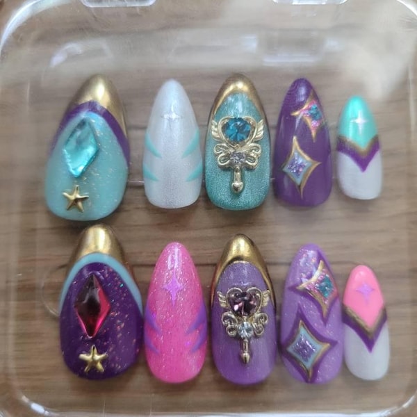 Spirit Blossom Ahri Press on Nails | League of Legends Inspired | Ahri ...