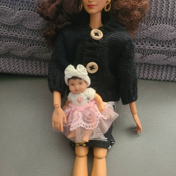 Mini Doll Basket for Baby Doll 2/5 3 Inch / Miniature Doll Crib /mini ...