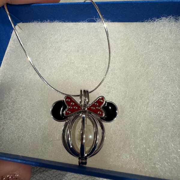 Mickey Head Hidden Mickey Necklace Scrollwork Pendant Silver Locket ...