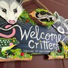 Opossum Sign With Turtle and Moth - Etsy