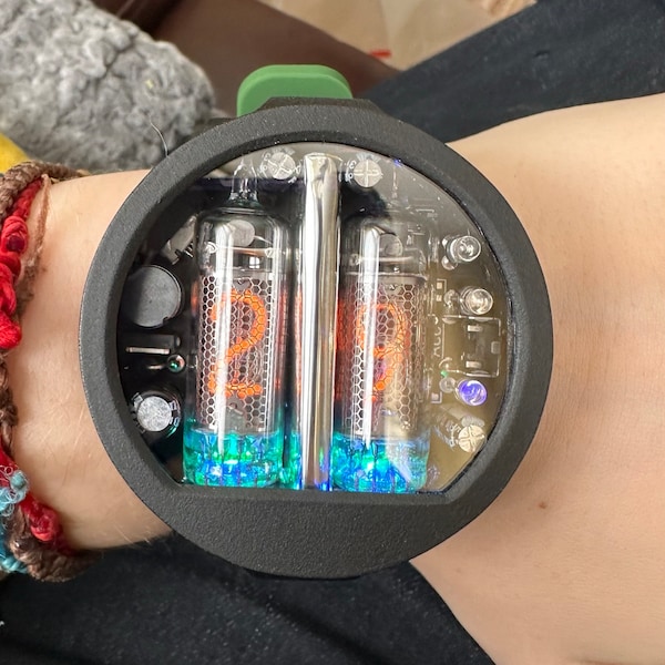 Nixie Tube Wrist Watch Wristwatch Clock Tubes IV-16 Futuristic Numitron ...