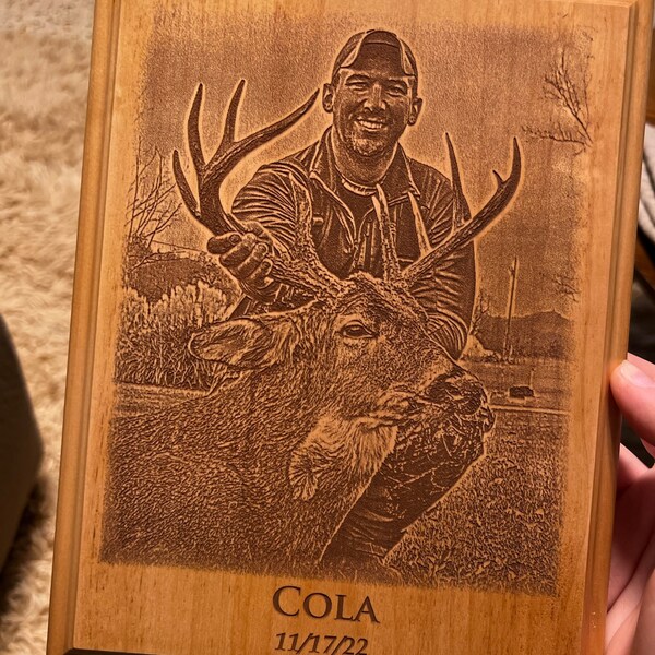 Personalized Laser Engraved Hunting Photo Onto Plaque *hunting Pictures ...