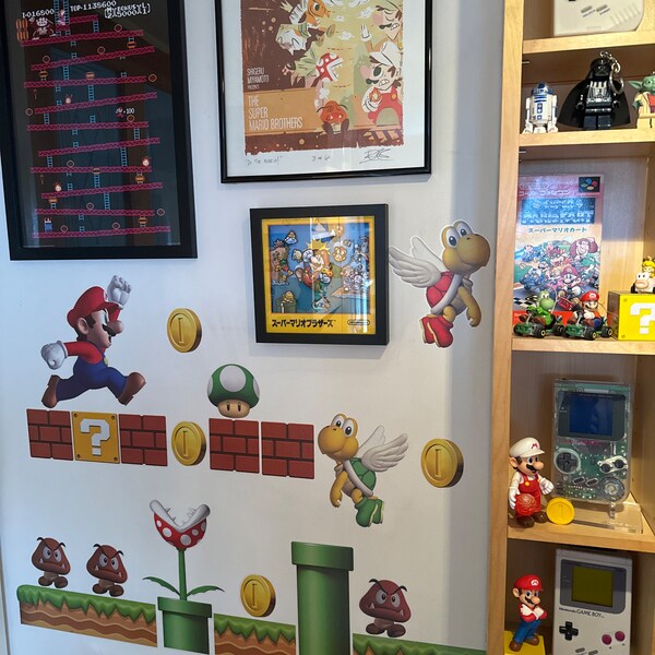 Super Mario Bros Famicom Pixel Art Shadow Box - 3D Layered - Handmade ...