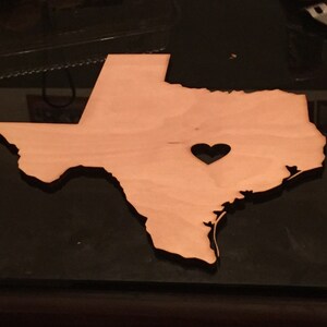 Texas Outline Texas Wood Cutout or TX Wood Cutout - Small Sizes Shapes ...