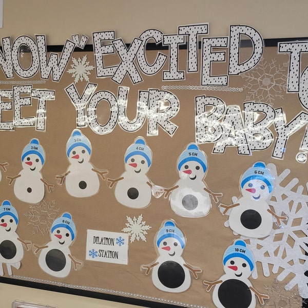 Dilation Snowman for Labor and Delivery, MBU, or an Office. Digital ...
