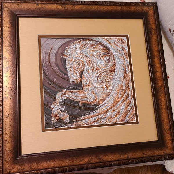 The Immaculate Heart of Mary Icon of Holy Mother Beaded Embroidery ...