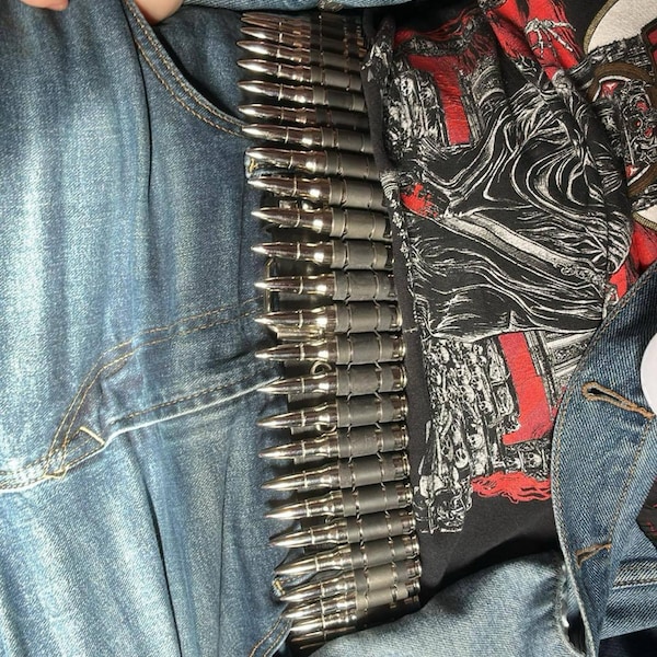 Bullet Belt,punk Belt,gothic Belt,heavy Metal Bullet Belt,punk Fashion ...