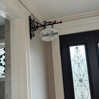 2-sided Custom Outdoor Metal Sign With 18 Straight Bracket Perfect for Businesses, House Signs ...