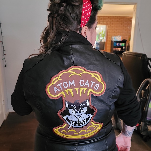 Atom Cats Patch Large Embroidered Fallout - Etsy
