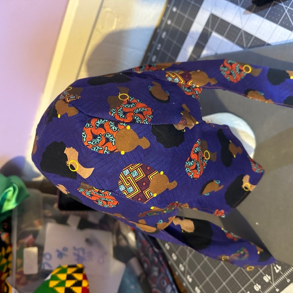 Easy Durag Sewing Pattern - Printable Scrub Cap, Bandana, Chemo Hat ...