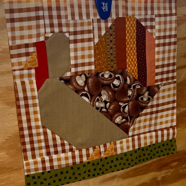 Patch Turkey Quilt Block Pattern (make a 6" or 12" Block) - Digital ...