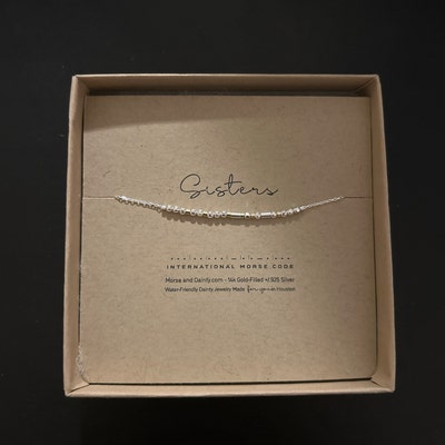 Bestie Morse Code Bracelet Bestie Gift Bracelet Sterling - Etsy