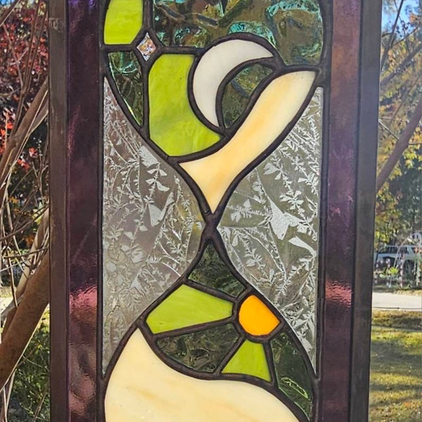 Celestial Sand Timer Stained Glass Pattern, Beginner Stained Glass ...