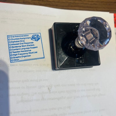 Personalized Name and Date Stamp Custom Teacher Date Stamps, Checked by ...