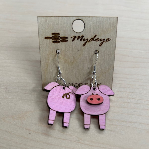 Pigs With Dangle Feet 2 Earring SVG - Glowforge Ready - SVG ONLY - Cow ...