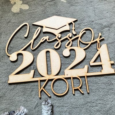 Congrats Grad Graduation Name Sign for Backdrop Decor, Graduate Gift ...