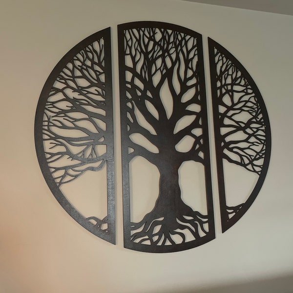 Tree Wall Art / Tree of Life Wall Decor / Wooden Wall Decor Tree / Set ...