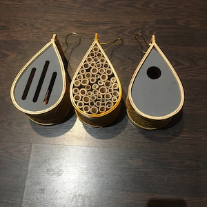 Wooden Multi-hole Birdhouse Garden Nest Boxes set of 2 - Etsy
