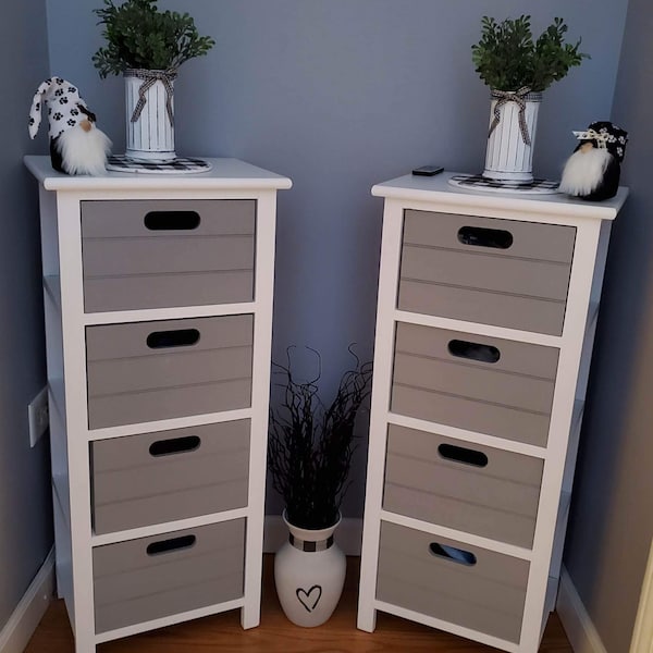 Two Buffalo Check & Jute Farmhouse Vases With Greenery - Etsy