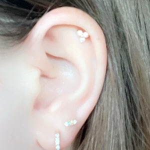 14k Solid Gold Koi Fish Cartilage Earring Tiny Tragus Stud - Etsy