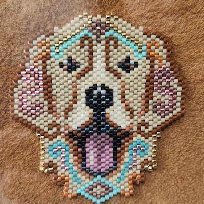 Native American Wolf Bead Pattern, Peyote/brick Stitch Wolf Pattern ...