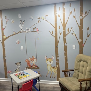 AILEEN Border Frame Nursery Decor Watercolor Flowers Pink Blue | Etsy