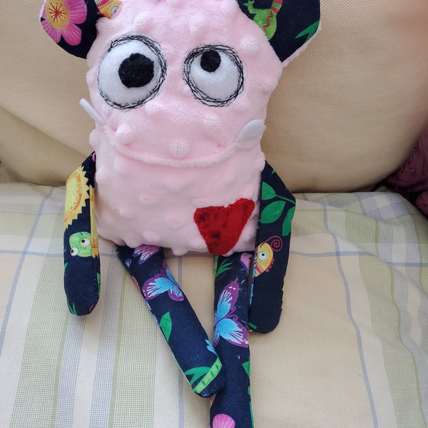 Minky Monster Doll PDF E-pattern Raggedy Folk Art Cloth Pattern Fast ...