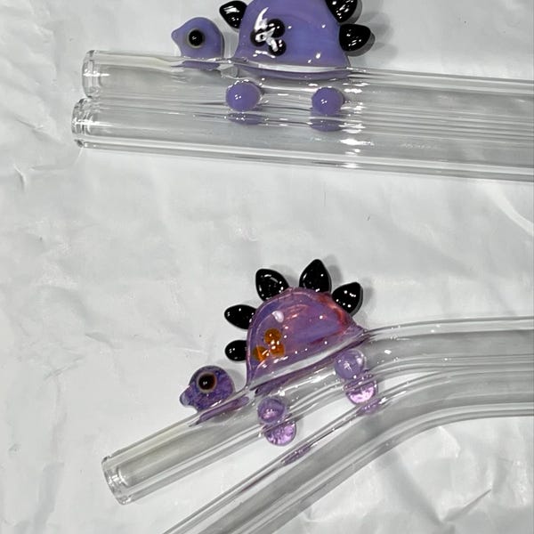 Great White Shark GLASS STRAW Boba Straws Reusable Straw Smoothie ...