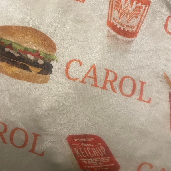 Whatablanket Personalized Whataburger Blanket With Name Custom Font and ...