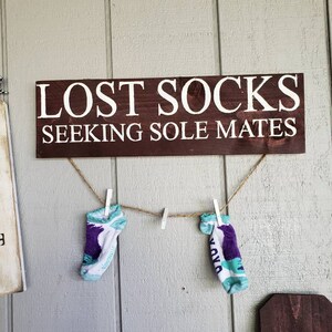 STENCIL, Lost Socks Seeking Sole Mates, 20x5.5, Reusable Stencil, NOT A ...