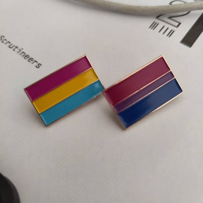 Bisexual Bi Pride Flag Enamel Pin Badge - Etsy