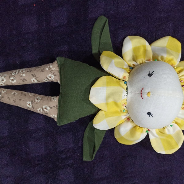 Stuffed Flower Doll Sewing Pattern Soft Toy Instant Download Pdf Cuddly ...