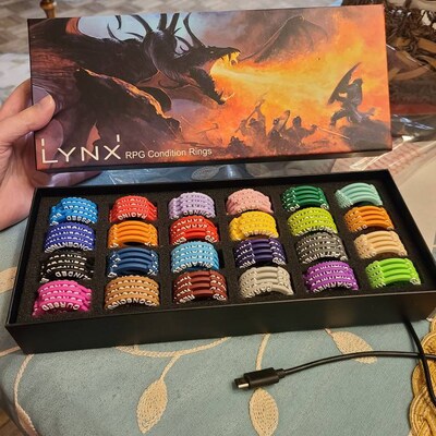 DND Miniatures Condition Rings With Box 96 Markers to Track 24 ...