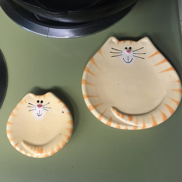 Ceramic Tiger Cat Dishes Can Be a Tea Bag Holder, Spoon Rest or Soap ...