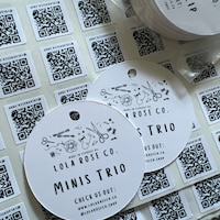 White Matte Logo Stickers Custom Round or Square Labels - Etsy Canada