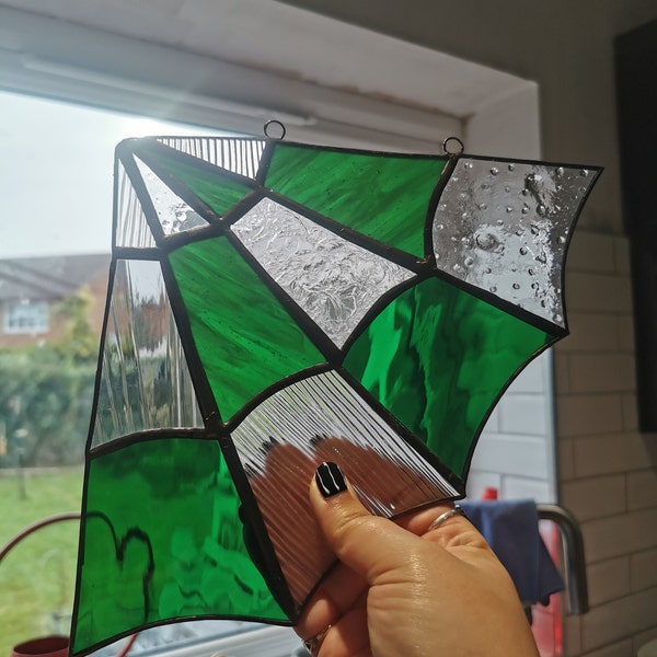 Stained Glass Cannabis Leaf, Pot Leaf Marijuana Suncatcher, Nature ...