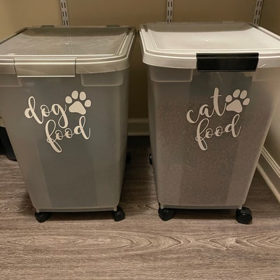 Cat Food Vinyl Decal Label, Cat Food Container Decal, Cat Bowl Decal ...