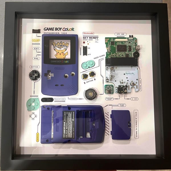 Framed Nintendo Game Boy Pocket Deconstructed Wall Art - Etsy