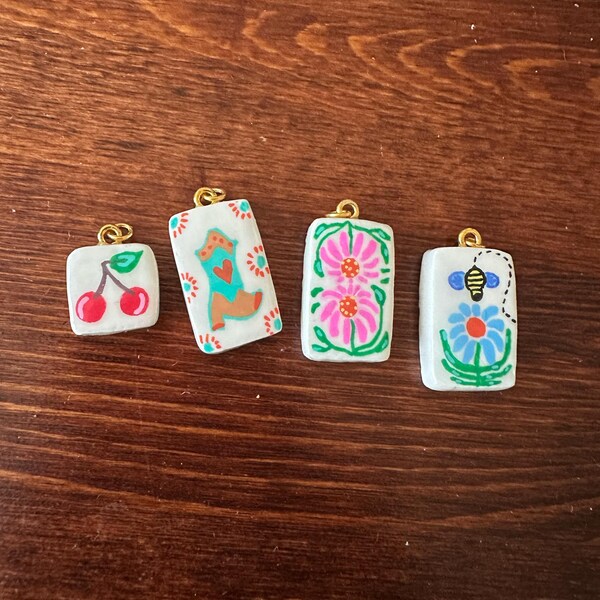 Clay Charm Granny Square charm Only for Necklace, Bracelet, or Keychain ...