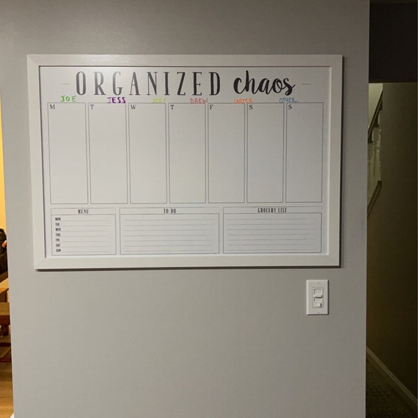 Dry Erase Weekly Calendar, Large Weekly Wall Planner, Weekly Schedule ...